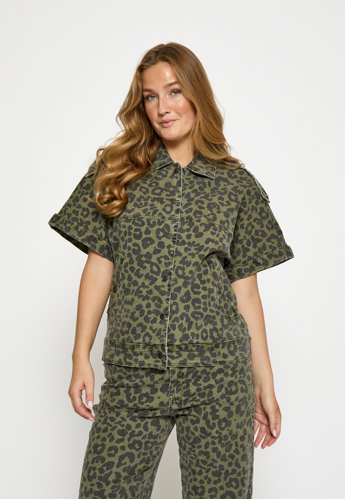 PCJessica Vest - Grape Leaf Print