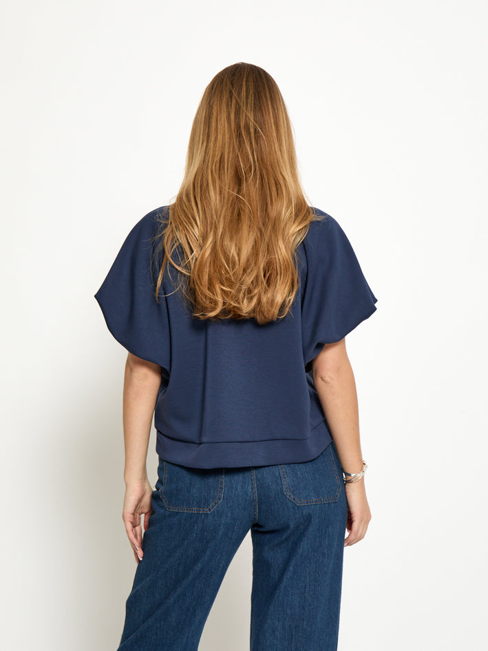 PCMinnie GRS Balloon Sleeve Blouse - NAVY