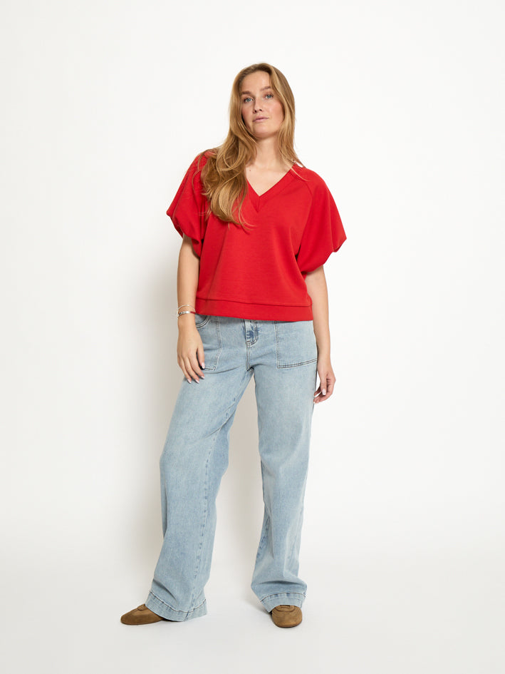 PCMinnie GRS Balloon Sleeve Blouse - Aura Orange