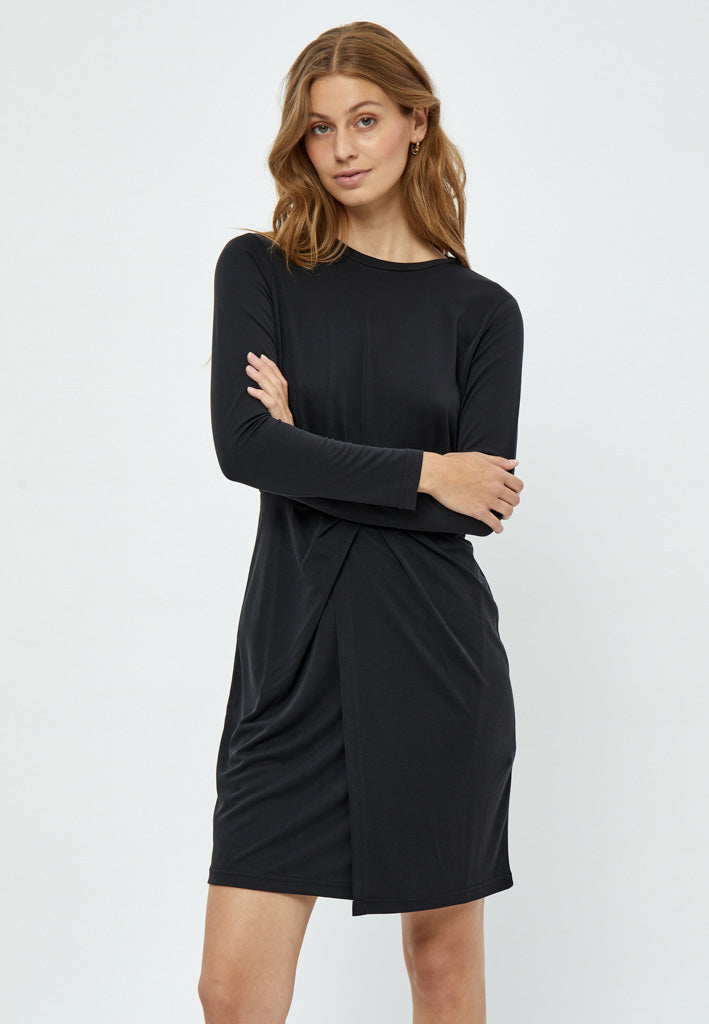 Reyna Modal Midi Dress - Black